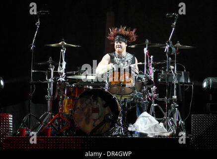 Cody Hanson of Hinder, performs on stage at the Molson Amphitheatre in ...