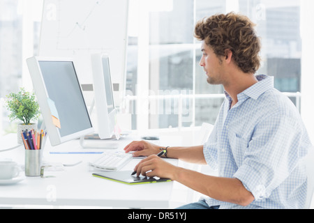 young male artist draw on digital tablet in studio Stock Photo - Alamy