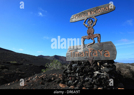 Symbol of the National Park of Timanfaya, Parque Nacional de Timanfaya ...