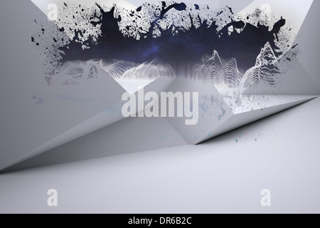 Splash showing energy wave Stock Photo - Alamy