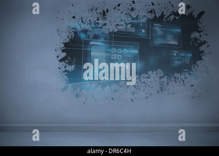 Splash showing technology interface Stock Photo - Alamy