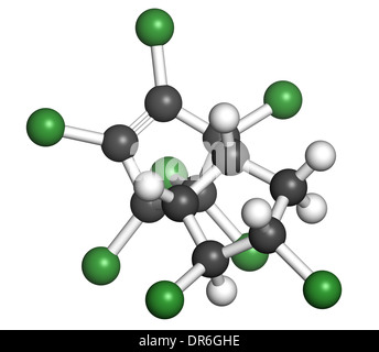 Chlordane. Molecular model of the banned organochlorine insecticide ...