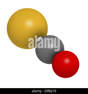 (COS) molecule. Foul smelling gas, naturally present in the atmosphere ...