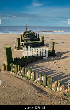 Hunstanton, Norfolk, England, UK - January 1, 2019: Foggy winter day in ...