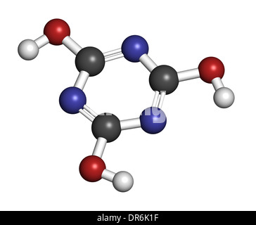 Cyanuric acid molecule. Precipitates with melamine, thus potentially ...