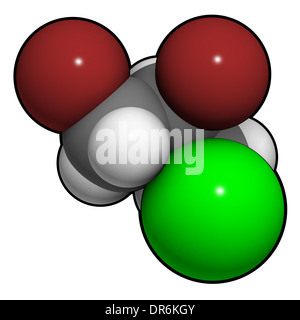 Dibromochloropropane (DBCP) soil fumigant molecule. Nematicide used in ...