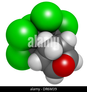 Dieldrin pesticide molecule. Insecticide that persists for very long ...