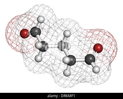 Glutaraldehyde (glutaral) disinfectant molecule. Used in disinfection ...