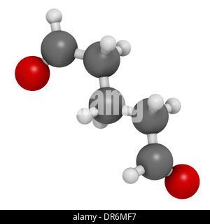 Glutaraldehyde (glutaral) disinfectant molecule. Used in disinfection ...