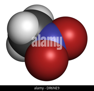 Nitromethane nitro fuel molecule. Used as fuel to power rockets, drag ...