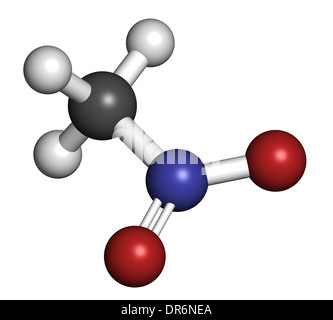 Nitromethane nitro fuel molecule. Used as fuel to power rockets, drag ...