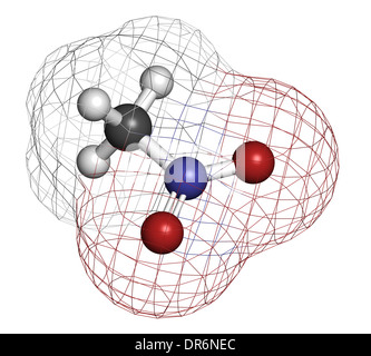 Nitromethane nitro fuel molecule. Used as fuel to power rockets, drag ...