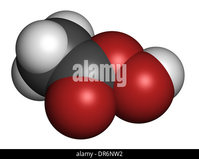 Peracetic acid (peroxyacetic acid, paa) disinfectant molecule. Organic ...