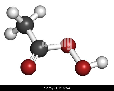 Peracetic acid (peroxyacetic acid, paa) disinfectant molecule. Organic ...