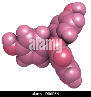 Phenolphthalein indicator molecule. Used in acid base titrations and as ...