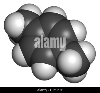 Para-xylene (p-xylene) aromatic hydrocarbon molecule. Skeletal formula ...