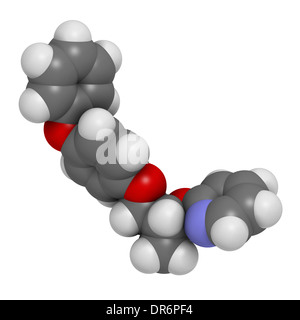 Pyriproxyfen pesticide molecule. Juvenile hormone analogue that ...