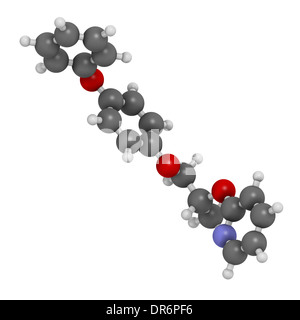 Pyriproxyfen pesticide molecule. Juvenile hormone analogue that ...
