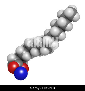 Sodium palmitate soap molecule. Prepared from palm oil by ...