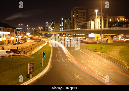 Park Square Roundabout, Sheffield Architecture, City at Night Stock ...