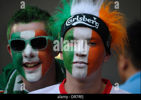 Atmosphere Italian and Irish fans attending the European Championship ...