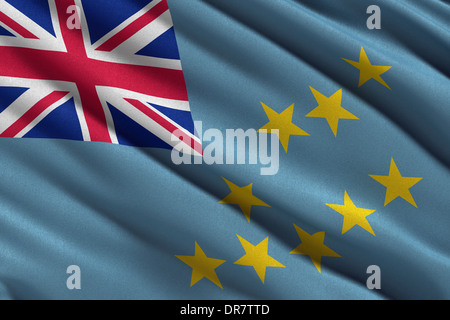 Closeup Tuvalu Flag Stock Photo - Alamy