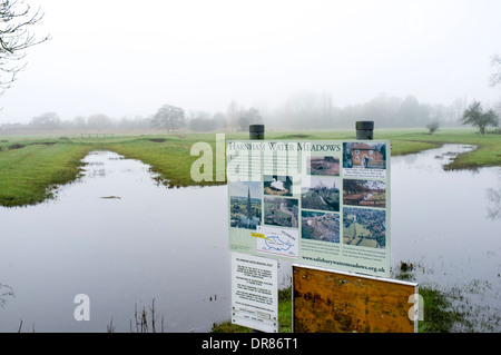 Harnham Water Meadows information sign Salisbury UK Stock Photo - Alamy