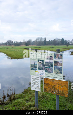 Harnham Water Meadows information sign Salisbury UK Stock Photo - Alamy
