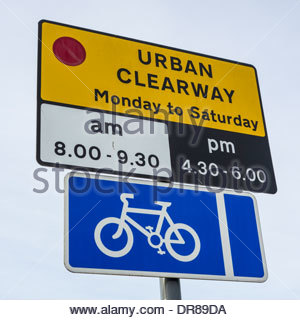 Urban Clearway UK Sign Stock Photo - Alamy
