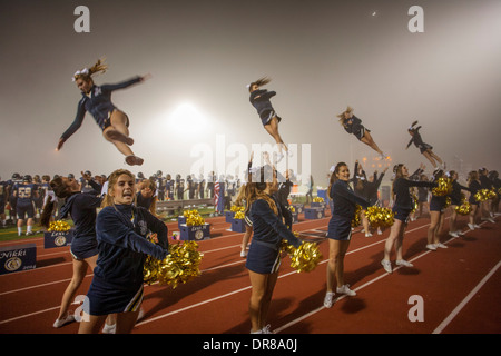 Multi-ethnic crowd of American football fans in a stadium, cheering ...