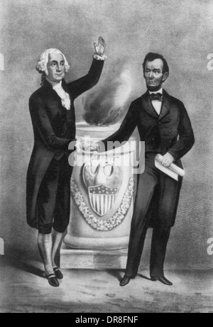 George Washington and Abraham Lincoln Stock Photo - Alamy