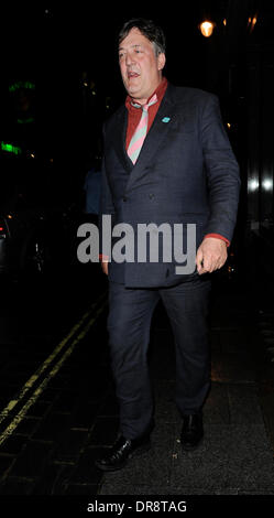 Stephen Fry walking in Mayfair London, England - 21.06.12 Stock Photo ...