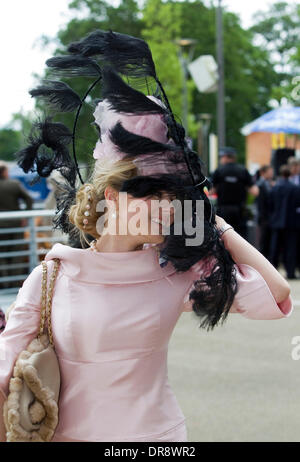 Atmosphere - Windy Day Royal Ascot at Ascot Racecourse - Day 4 ...
