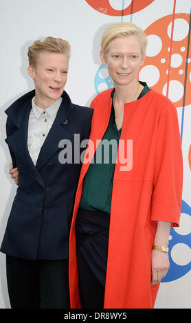 Tilda Swinton and Maja Borg at a photocall during the Edinburgh ...