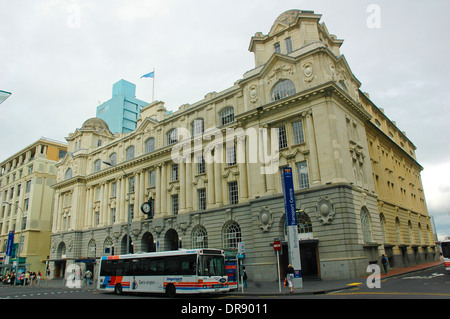 Britomart Station, Auckland, New Zealand, with trains standing at ...