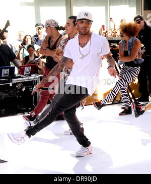 Chris Brown performs live at Rockefeller Center as part of the 'Today ...