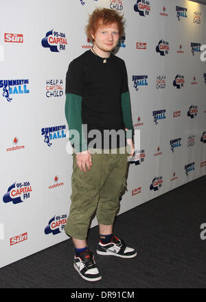 Ed Sheeran Captial FM Summertime Ball held at Wembley Stadium ...