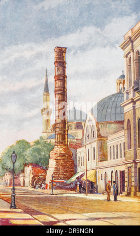The burnt column, Constantinople, Turkey Stock Photo - Alamy