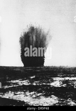 Mine explosion WWI Stock Photo - Alamy