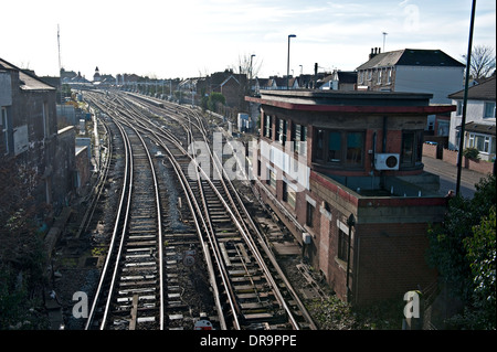 Railway station and signal box, Bognor Regis Stock Photo: 34508069 - Alamy
