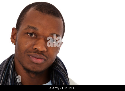 Attractive black guy. All on white background Stock Photo - Alamy