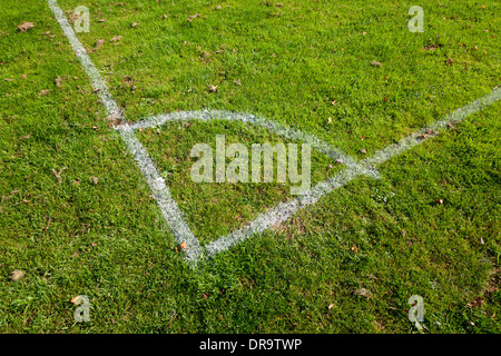 Football Pitch Corner markings Stock Photo - Alamy