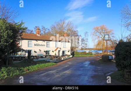 The Maltsters country pub at Ranworth, Norfolk Stock Photo - Alamy