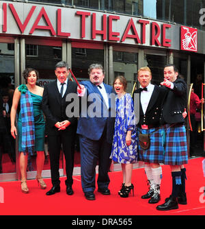 Craig Ferguson, Robbie Coltrane and Kevin McKidd Edinburgh Stock Photo ...