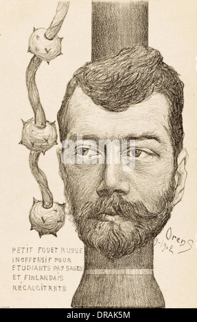 Cartoon of Tsar Nicholas II of Russia Stock Photo - Alamy