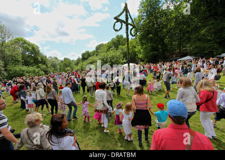 Midsummer party Sweden Stock Photo - Alamy