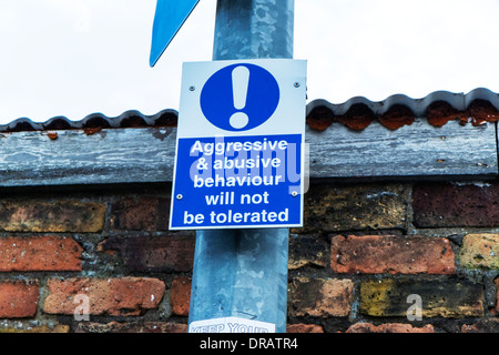 Abusive Behavior Sign Aggressive Behaviour Sign Post Stock Photo ...