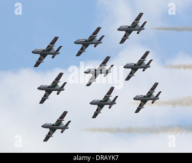 Italian airforce aerobatic display team Il Frecce Tricolori perfom an ...