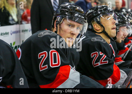 Carolina Hurricanes center Riley Nash (20) during the NHL game between ...
