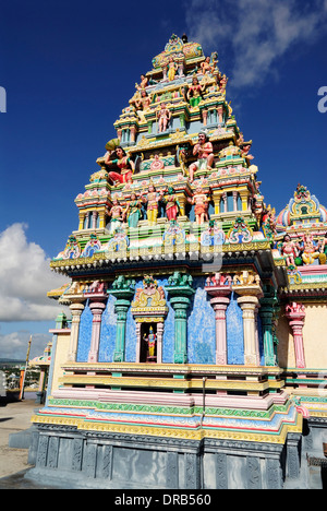 Decorated Hindu temple in Mauritius Stock Photo - Alamy
